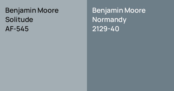 Benjamin Moore Solitude vs. Benjamin Moore Normandy comparison