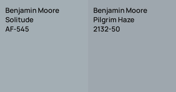 Benjamin Moore Solitude vs. Benjamin Moore Pilgrim Haze comparison