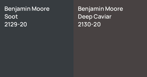 Benjamin Moore Soot vs. Benjamin Moore Deep Caviar comparison