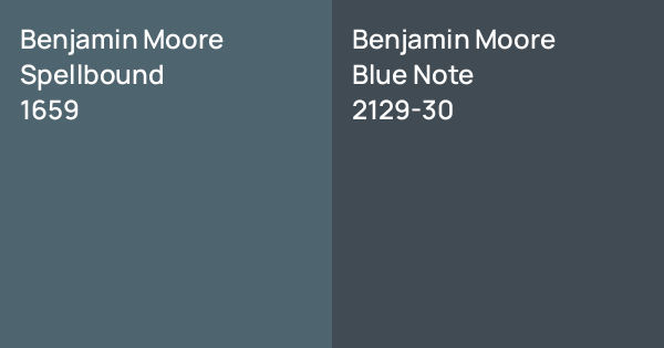 Benjamin Moore Spellbound vs. Benjamin Moore Blue Note comparison