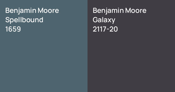 Benjamin Moore Spellbound vs. Benjamin Moore Galaxy comparison