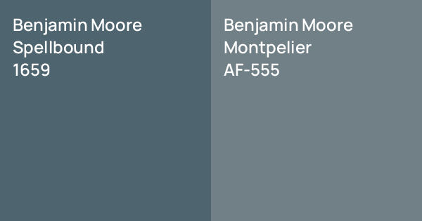 Benjamin Moore Spellbound vs. Benjamin Moore Montpelier comparison