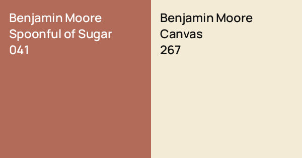 Benjamin Moore Spoonful of Sugar vs. Benjamin Moore Canvas comparison
