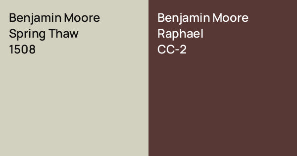 Benjamin Moore Spring Thaw vs. Benjamin Moore Raphael comparison