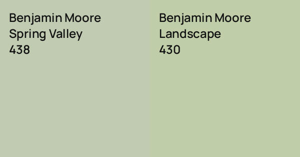 Benjamin Moore Spring Valley vs. Benjamin Moore Landscape comparison