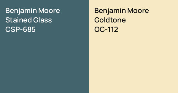 Benjamin Moore Stained Glass vs. Benjamin Moore Goldtone comparison