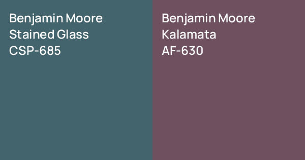 Benjamin Moore Stained Glass vs. Benjamin Moore Kalamata comparison