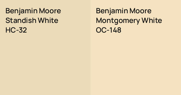 Benjamin Moore Standish White vs. Benjamin Moore Montgomery White ...