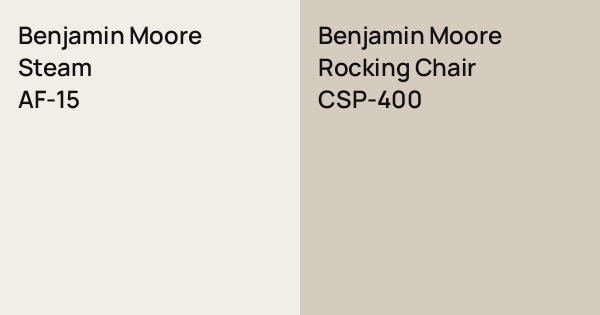 Benjamin Moore Steam vs. Benjamin Moore Rocking Chair comparison