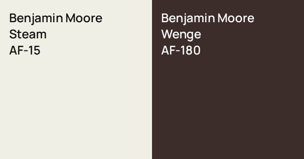 Benjamin Moore Steam vs. Benjamin Moore Wenge comparison