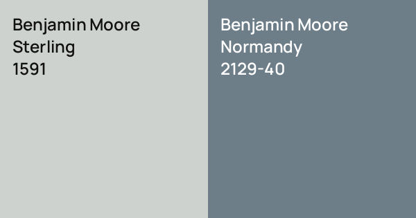 Benjamin Moore Sterling vs. Benjamin Moore Normandy comparison