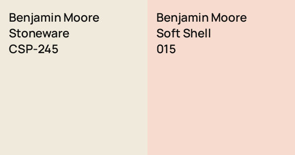 Benjamin Moore Stoneware vs. Benjamin Moore Soft Shell comparison
