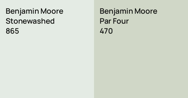 Benjamin Moore Stonewashed vs. Benjamin Moore Par Four comparison