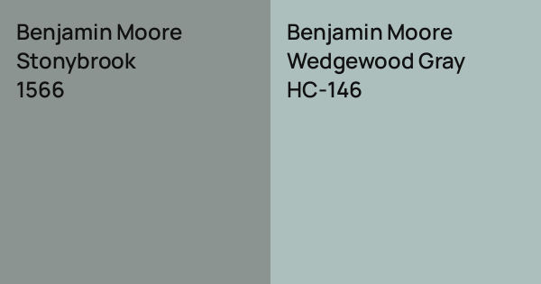 Benjamin Moore Stonybrook vs. Benjamin Moore Wedgewood Gray comparison
