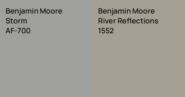 Benjamin Moore Storm vs. Benjamin Moore River Reflections comparison