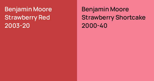 Benjamin Moore Strawberry Red vs. Benjamin Moore Strawberry Shortcake ...