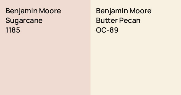 Benjamin Moore Sugarcane vs. Benjamin Moore Butter Pecan comparison