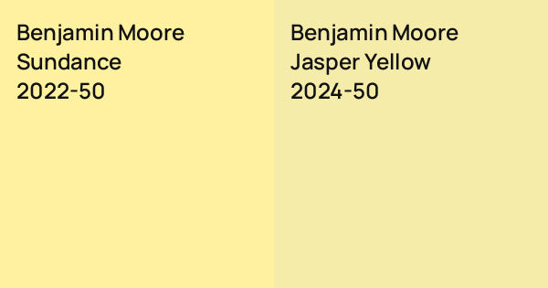 Benjamin Moore Sundance vs. Benjamin Moore Jasper Yellow comparison