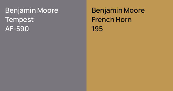 Benjamin Moore Tempest vs. Benjamin Moore French Horn comparison