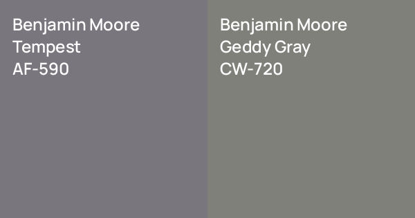 Benjamin Moore Tempest vs. Benjamin Moore Geddy Gray comparison
