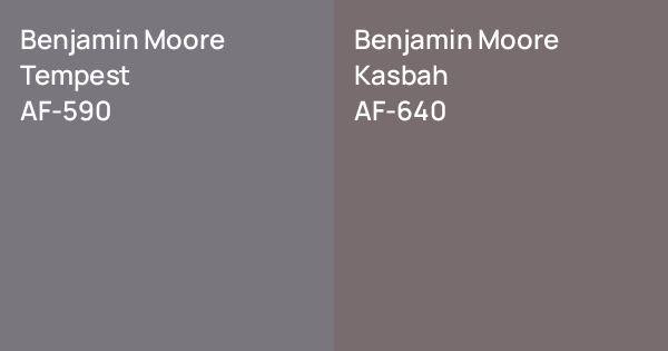 Benjamin Moore Tempest vs. Benjamin Moore Kasbah comparison