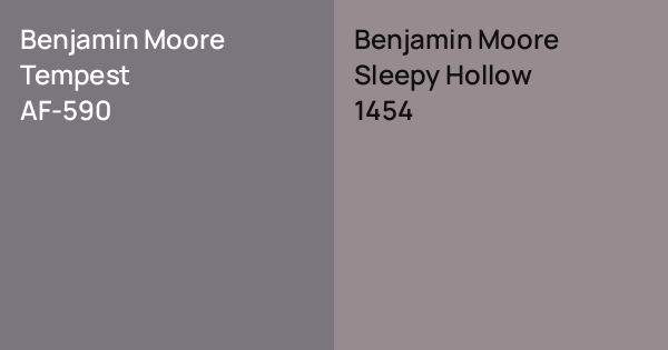 Benjamin Moore Tempest vs. Benjamin Moore Sleepy Hollow comparison