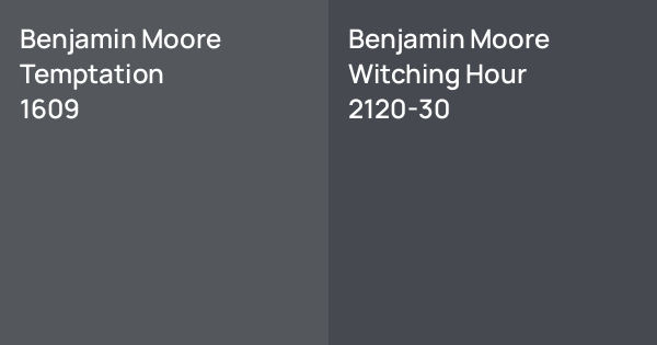 Benjamin Moore Temptation vs. Benjamin Moore Witching Hour comparison