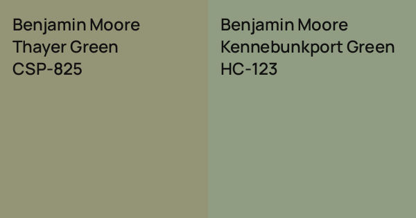 Benjamin Moore Thayer Green vs. Benjamin Moore Kennebunkport Green ...