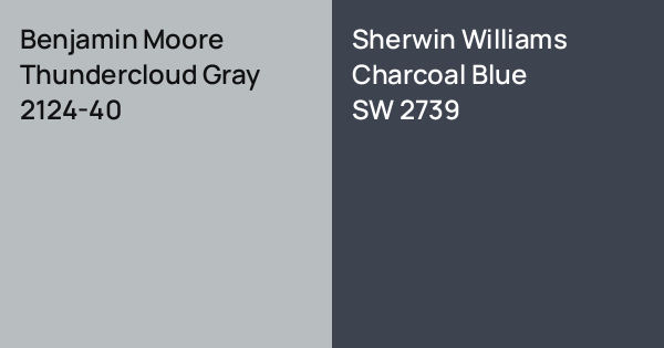 Benjamin Moore Thundercloud Gray vs. Sherwin Williams Charcoal Blue ...