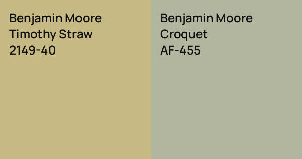 Benjamin Moore Timothy Straw vs. Benjamin Moore Croquet comparison