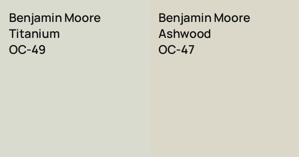 Benjamin Moore Titanium vs. Benjamin Moore Ashwood comparison