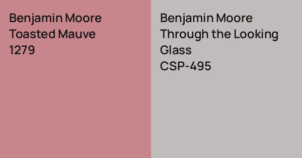 Benjamin Moore Toasted Mauve vs. Benjamin Moore Through the Looking ...