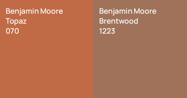 Benjamin Moore Topaz vs. Benjamin Moore Brentwood comparison