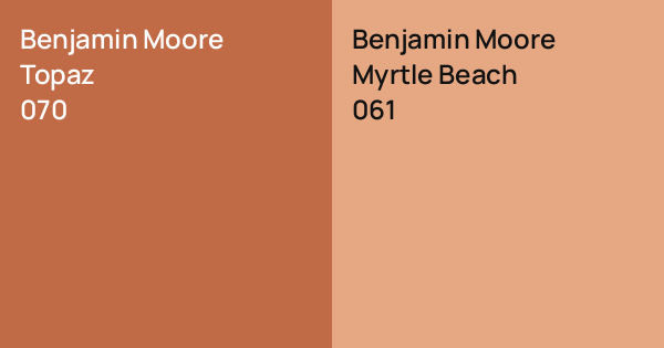 Benjamin Moore Topaz vs. Benjamin Moore Myrtle Beach comparison