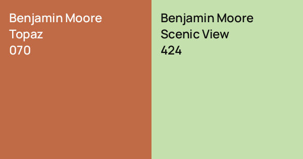 Benjamin Moore Topaz vs. Benjamin Moore Scenic View comparison