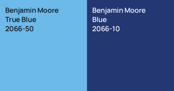 Benjamin Moore True Blue vs. Benjamin Moore Blue comparison