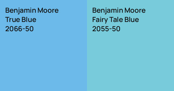 Benjamin Moore True Blue vs. Benjamin Moore Fairy Tale Blue comparison