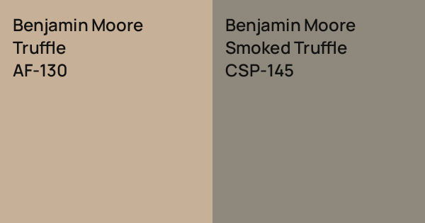 Benjamin Moore Truffle vs. Benjamin Moore Smoked Truffle comparison
