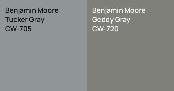 Benjamin Moore Tucker Gray vs. Benjamin Moore Geddy Gray comparison