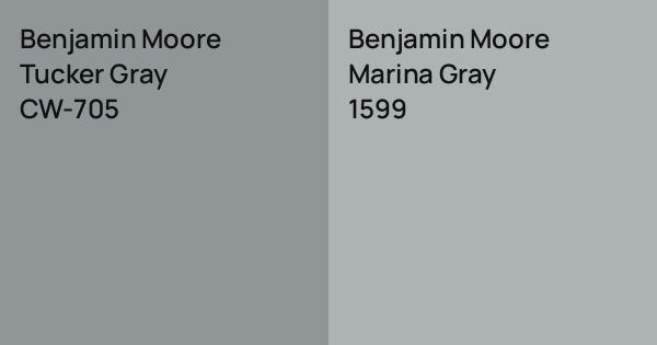 Benjamin Moore Tucker Gray vs. Benjamin Moore Marina Gray comparison