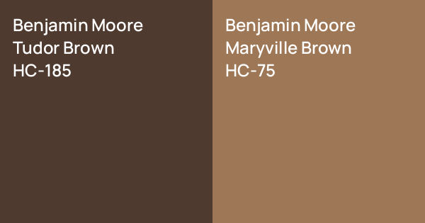 Benjamin Moore Tudor Brown vs. Benjamin Moore Maryville Brown comparison