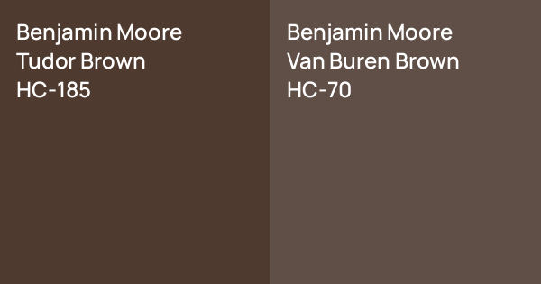 Benjamin Moore Tudor Brown vs. Benjamin Moore Van Buren Brown comparison