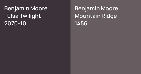 Benjamin Moore Tulsa Twilight vs. Benjamin Moore Mountain Ridge comparison