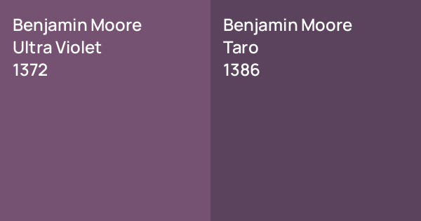 Benjamin Moore Ultra Violet vs. Benjamin Moore Taro comparison
