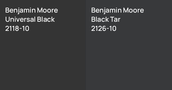 Benjamin Moore Universal Black vs. Benjamin Moore Black Tar comparison