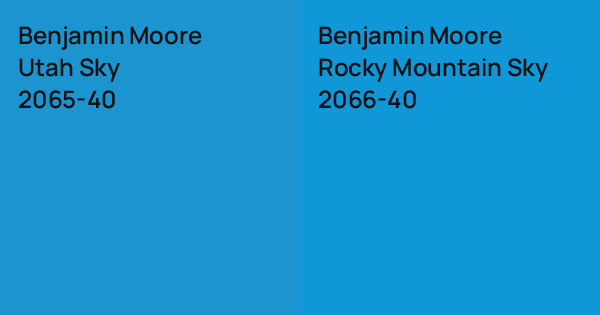 Benjamin Moore Utah Sky vs. Benjamin Moore Rocky Mountain Sky comparison