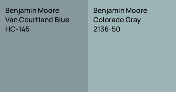 Benjamin Moore Van Courtland Blue vs. Benjamin Moore Colorado Gray ...