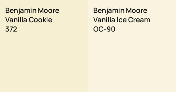 Benjamin Moore Vanilla Cookie vs. Benjamin Moore Vanilla Ice Cream ...