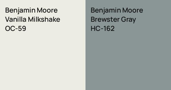 Benjamin Moore Vanilla Milkshake vs. Benjamin Moore Brewster Gray ...