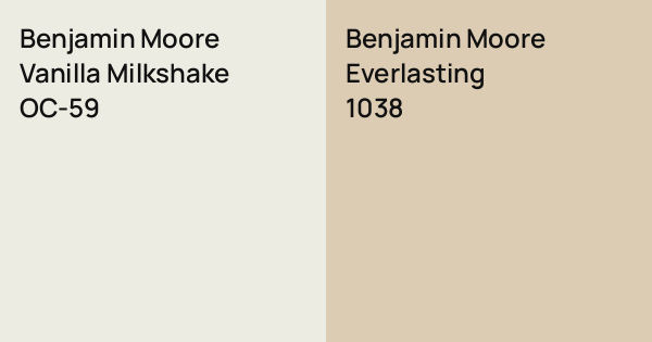 Benjamin Moore Vanilla Milkshake vs. Benjamin Moore Everlasting comparison